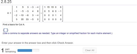 Solved A Matrix A And An Echelon Form Of A Are Shown Below Chegg Com