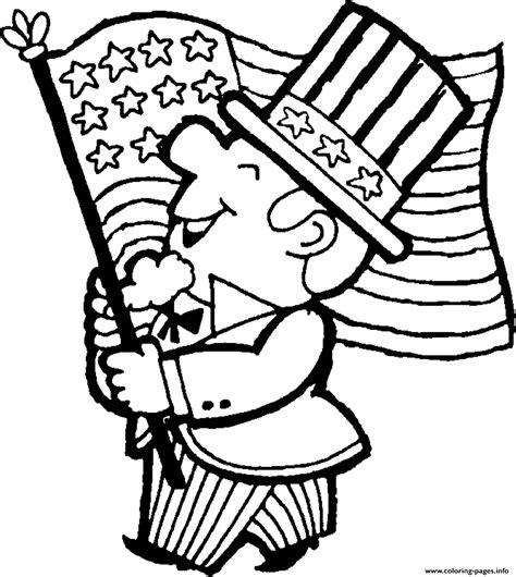American Flag Coloring Page Preschool All For One