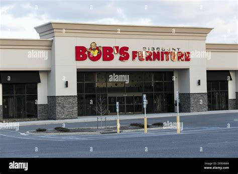 A Bobs Discount Furniture Logo Seen On A Retail Store Front In