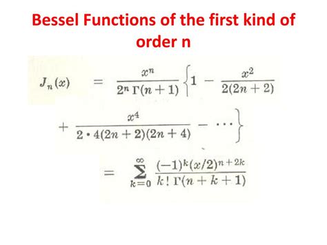 Ppt Bessels Equation And Bessel Functions Powerpoint Presentation Id1759692