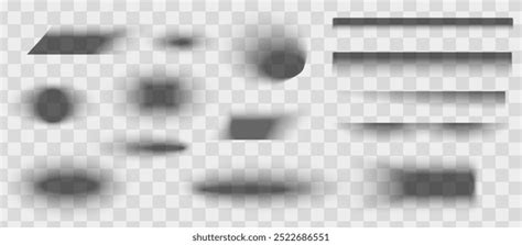 Square Rectangle Box Shadow Effects Realistic Stock Vector Royalty