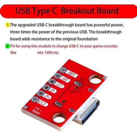 5pcs Lot Usb Type C Breakout Board Serial Basic Breakout Female Connector Type Pcb Converter