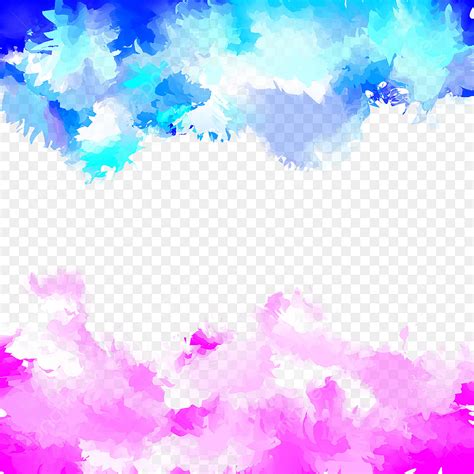 Pink Blue Watercolor Vector Hd Png Images Blue And Pink Watercolor
