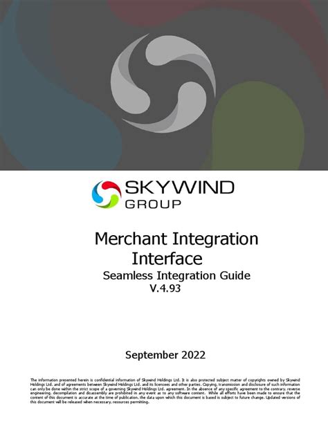 Skywind Seamless Integration Guide Eu V493 Pdf Parameter