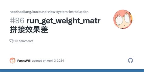 run get weight matrices py 拼接效果差 Issue neozhaoliang surround view system introduction