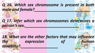 Sci Q M Sex Chromosome And Sex Determination PPTX