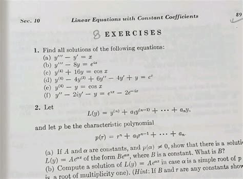 Sec 10 Linear Equations With Constant StudyX