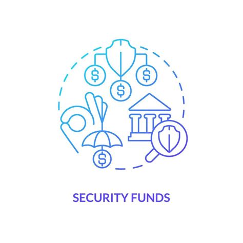 Security Funds Blue Gradient Concept Icon Safety Of Banking Service