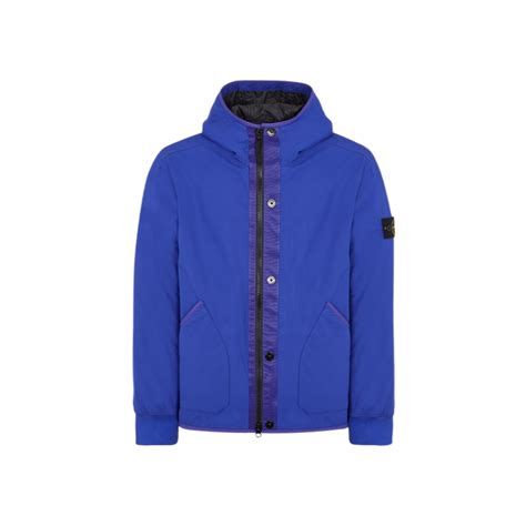 스톤 아일랜드 41027 소프트 쉘 R Edye 퓨어 인슐레이션 테크놀로지 리사이클 폴리에스터 프리마로프트 후드 블루종 울트라마린 블루 23fw Stone