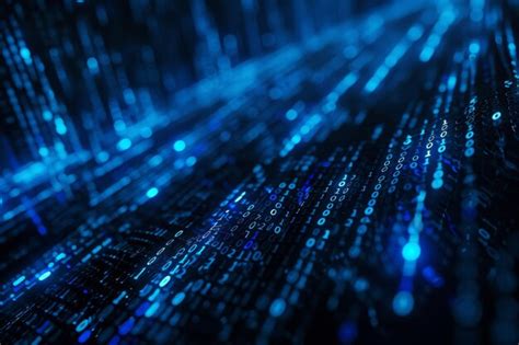 Premium Photo Digital Data Stream Of Blue Numbers And Code Flowing In