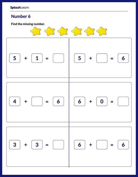 Make 6 Math Worksheets Splashlearn Worksheets Library
