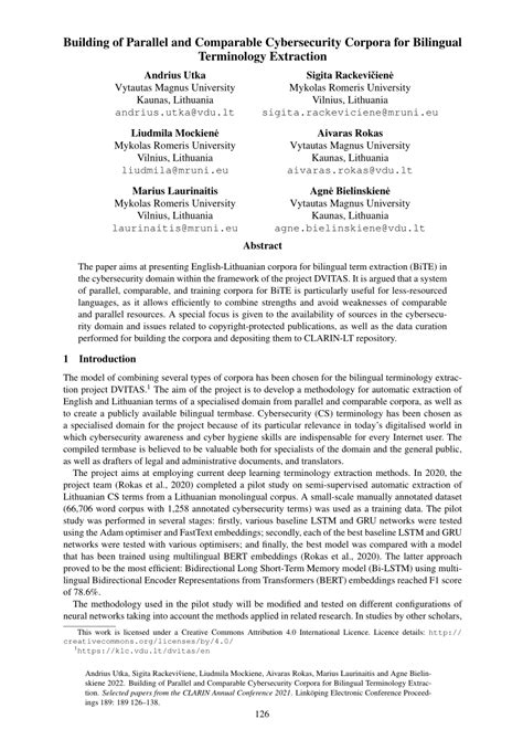 Pdf Building Of Parallel And Comparable Cybersecurity Corpora For