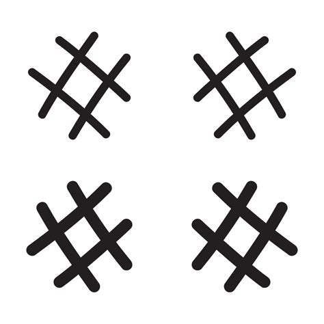 Set Of Simple Hash Tag Icon Flat Design Vector Illustration 17711048