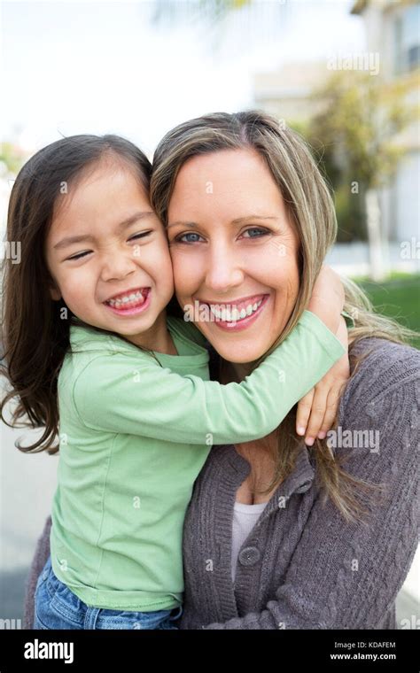 Asian Father With His Daughter Stock Photo Alamy