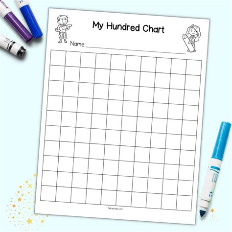 Blank One Hundred Chart Printable Fanny Printable