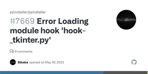 Error Loading Module Hook Hook Tkinter Py Issue Pyinstaller Pyinstaller GitHub
