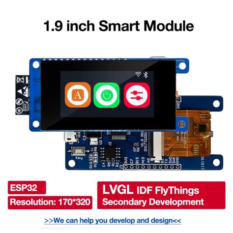 Esp32 19 Inch 170x320 Mcu Ips Tft Display Touch Screen Arduino Lvgl Wifi Ble Uart Smart Module