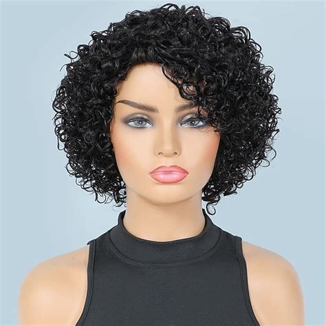 Ombre Short Curly Wigs For Black Women Short Curly Wigs Highlighted