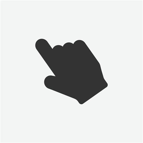 Pressing Finger Icon Hand Pointer Vector Click Select Press Icon