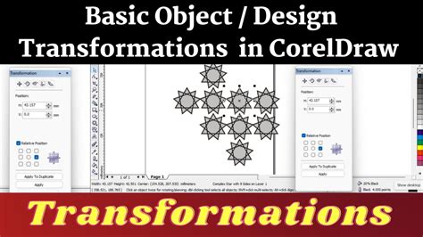 Basic Object Design With Transformation Tool In Coreldraw Youtube