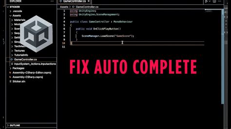 How To Fix Autocomplete Not Working In Vs Code Unity Quick Fix Youtube