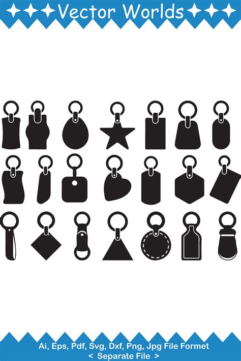Leather Keychain Svg Vector Design Masterbundles