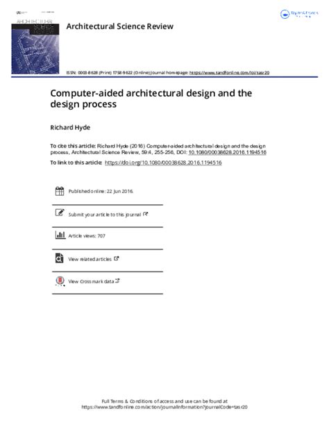 Pdf Computer Aided Architectural Design And The Design Process