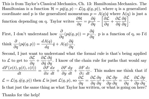 [multivariable Calculus] How Is The Chain Rule Getting Applied To The Hamiltonian Here R