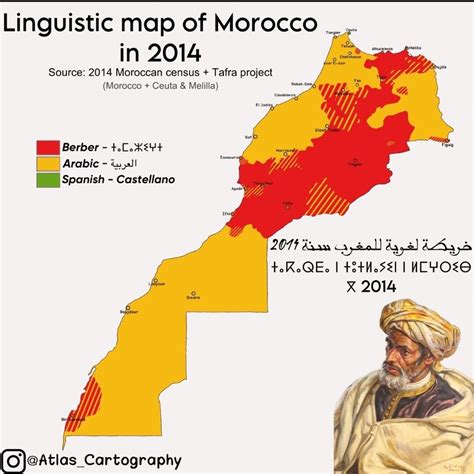 Linguistic Map Of Morocco In The 1550s Vs 2014 Rmappain