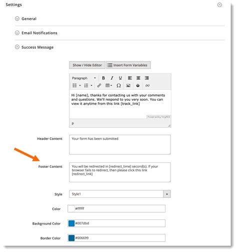 how to redirect customers after form submission in blue form builder magezon