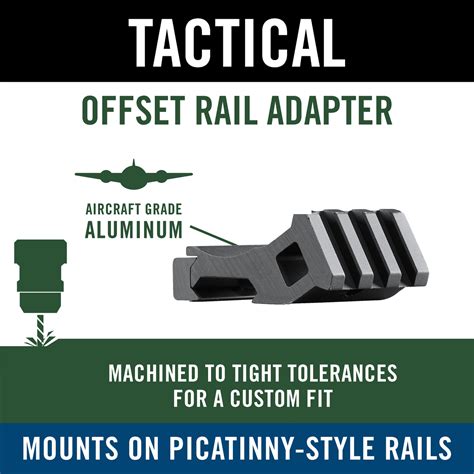 Weaver Offset Rail Adapter Transition To Red Dot Sight Weaver