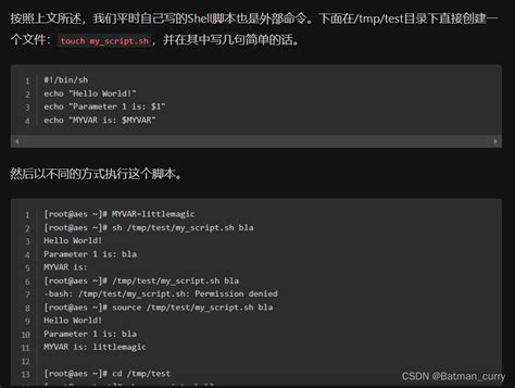 用sh、、source执行shell脚本到底有何不同？ Csdn博客