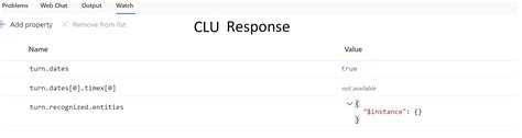 clu turn recognized entities is returning empty migrated from luis to