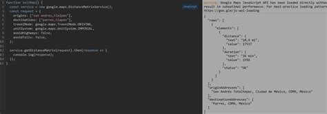 api al consumir distance matrix retorna sin datos stack overflow en