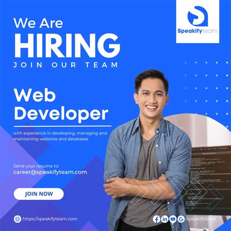 Speakify Team On Linkedin Hiring Webdeveloper Jobopening Speakifyteam