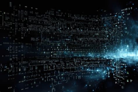 Premium Photo Digital Binary Code On Black Background Computer