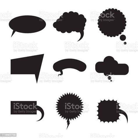 만화 연설 거품의 집합입니다 벡터 일러스트 레이 션 및 그래픽 요소입니다 빈티지 단어 거품 복고풍 거품 만화 모양입니다 생각 하