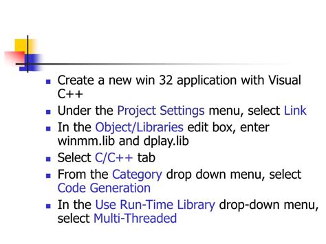 Ppt Creating A Directx Project Powerpoint Presentation Free Download Id5098688