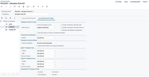 Allocation Rule Conditions Community