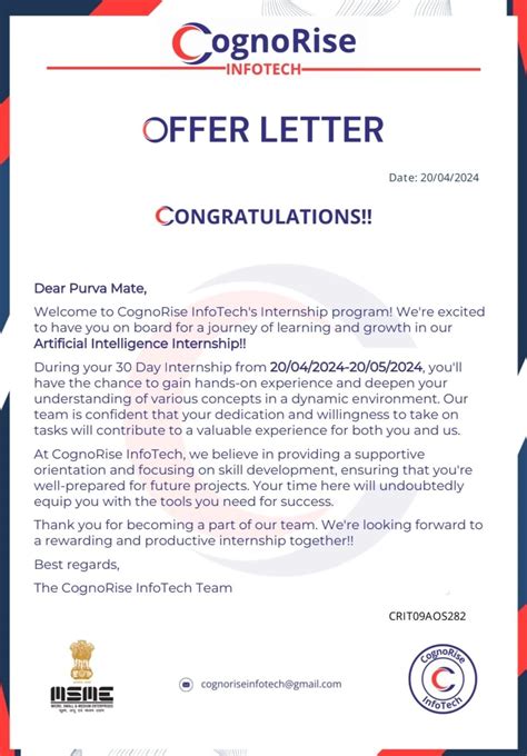 Purva Mate On Linkedin Internshipoffer Python Cognorise