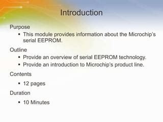 Microchips Serial EEPROM PPT