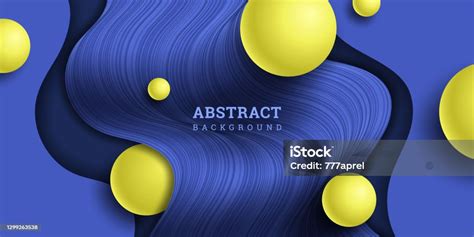 물결 모양의 줄무늬 배경과 공 3d 파도와 동적 구체가 있는 벡터 그림입니다 축제 하늘 파란색 배너 흐름선이 있는 배경입니다 0