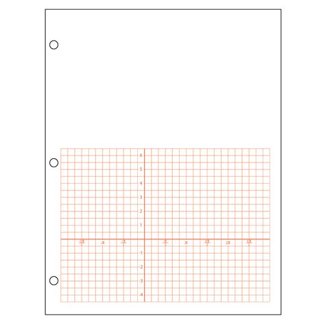 Radian Graph Paper Lower Half Red Lined Numbered Horizontal And