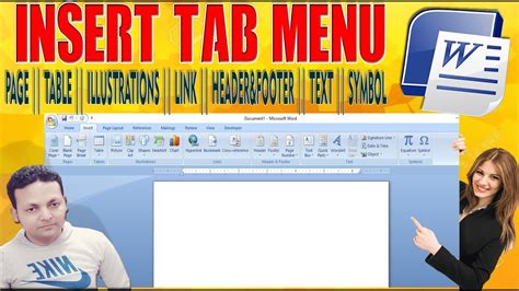 Insert Tab Menu In Microsoft Word Microsoftword Youtube