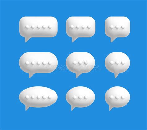 3d Speech Chat Balloon Talk Message Icon For Text Vector White Dialogue Or Conversation