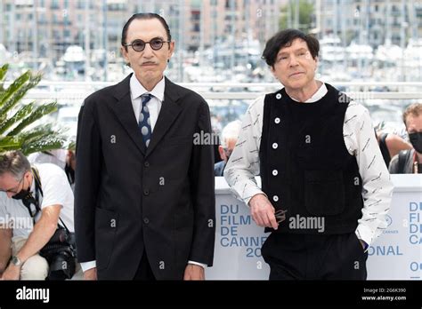 Cannes France 06 July 2021 Musician Ron Mael And Musician Russell