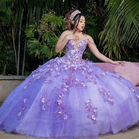 Elegant Light Purple Lavender Quinceanera Dresses With Cape Lace