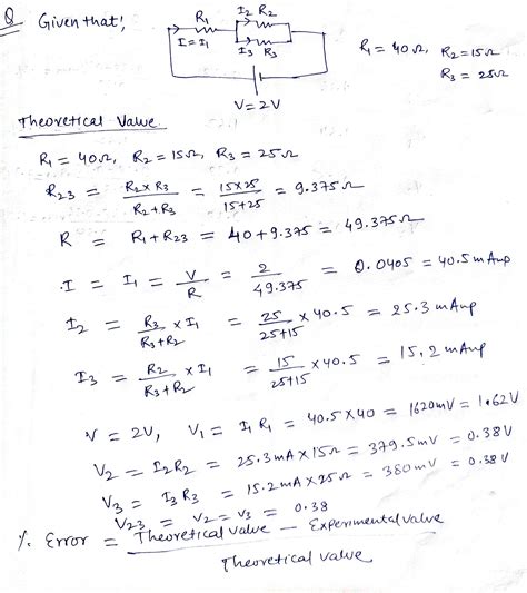 Solved Need Help To Calculate Theoretical Value And Error Terminal Voltage V Zu V R1 Yo