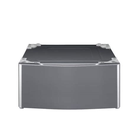 Lg 29 In Laundry Pedestal In Graphite Steel With Storage Drawer For
