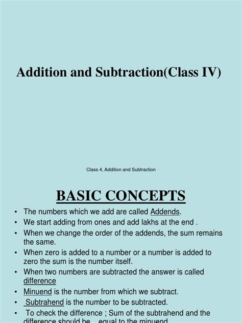 Unit 2 Class 4 Maths Download Free Pdf Subtraction Elementary Mathematics